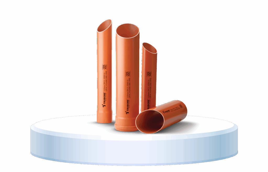 Foamcore Piping System for Underground Drainage by Trubore Pipes